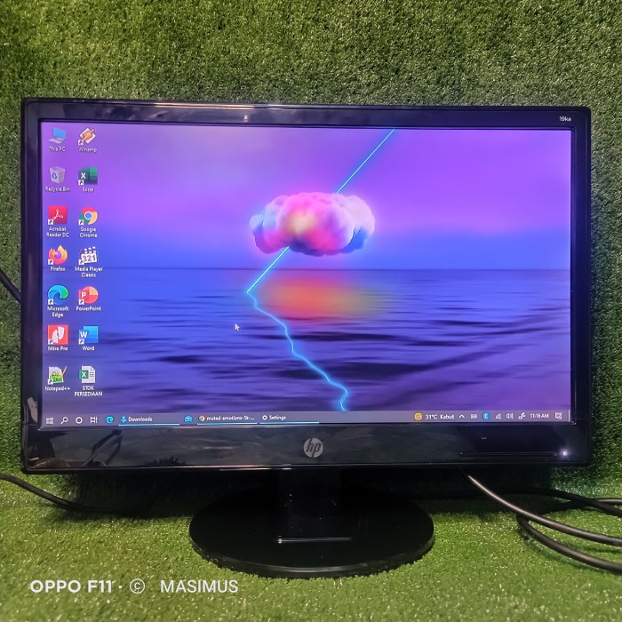 Jual Monitor Komputer LED HP 19 inch 19KA Indonesia|Shopee Indonesia