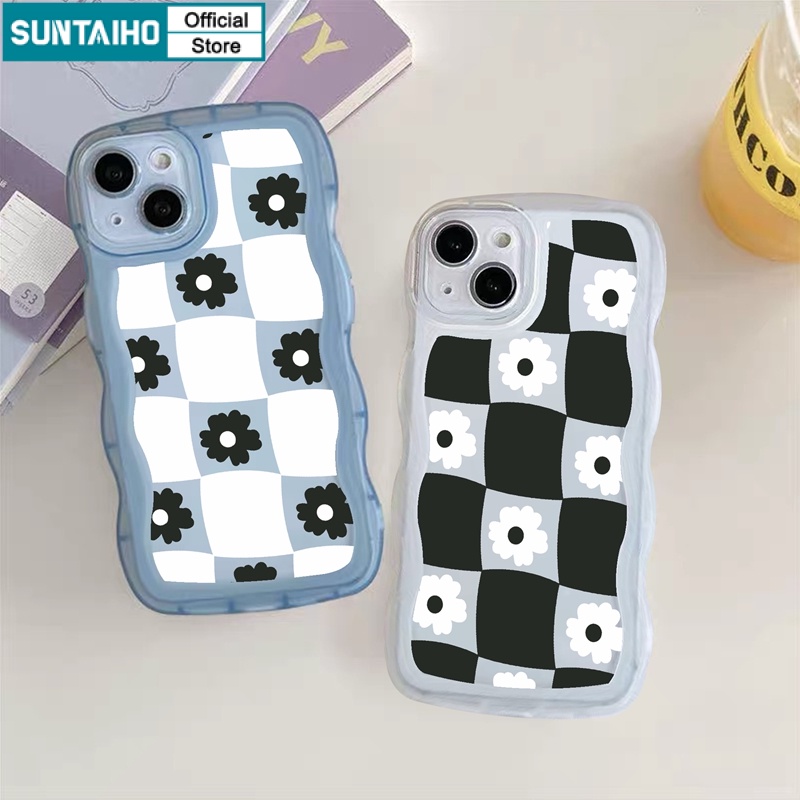 Jual Suntaiho Soft Case hp Silikon TPU Motif Bunga Hitam Putih casing ...
