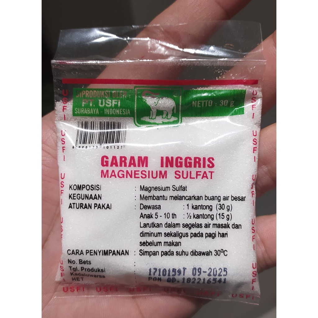 Jual Garam Inggris / GARAM INGGRIS CAP GAJAH 1 PACK ISI 25 PCS | Shopee ...
