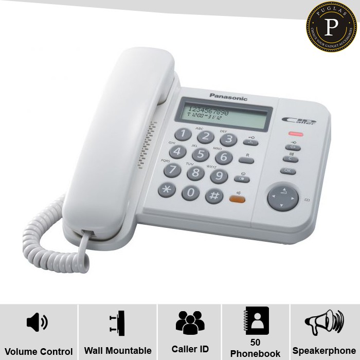Jual Pesawat Telepon Kabel Panasonic KX-TS580 Telephone Kantor Rumah Indihome | Shopee Indonesia
