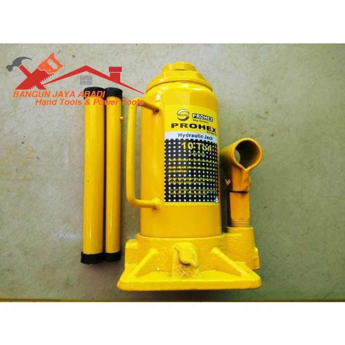 Jual DONGKRAK MOBIL HIDROLIK JACK MODEL BOTOL 10 TON KUAT SIMPEL PROHEX ...
