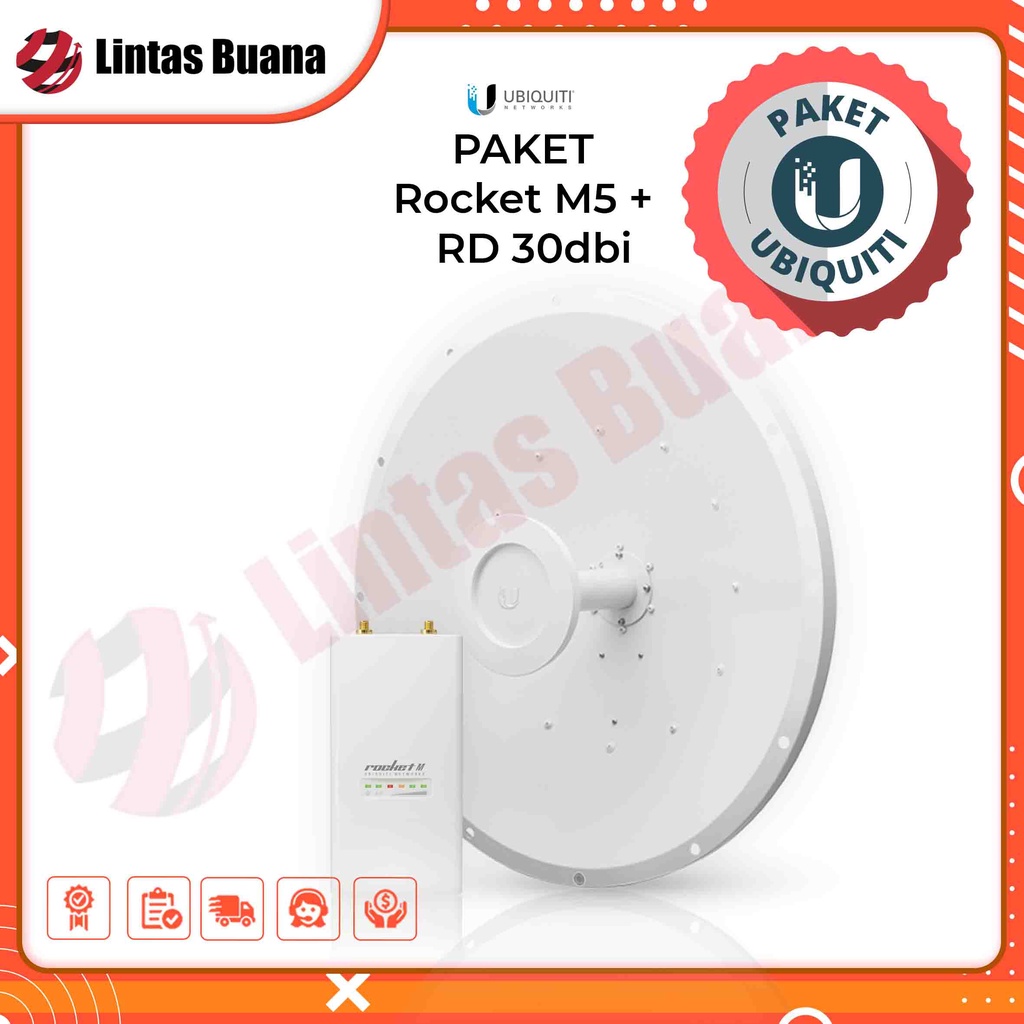 Jual UBNT Packet Rocket M5 dan Rocket Dish 30dbi | Shopee Indonesia