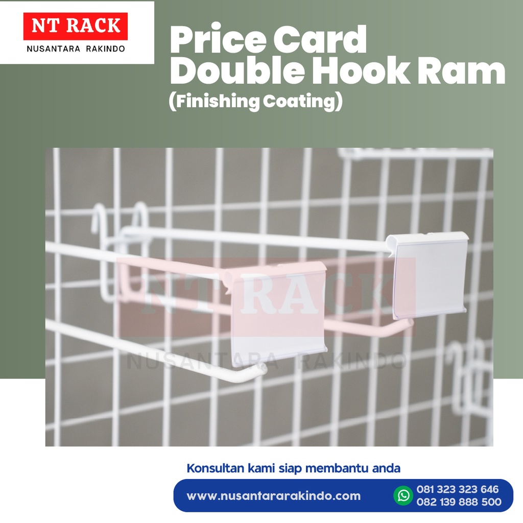 Jual Double Hook Gantungan Ram Display Rak Toko Minimarket (Termasuk ...
