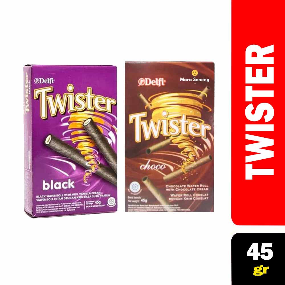 Jual Twister Wafer Roll - Black / Choco - [45gr] Indonesia|Shopee Indonesia