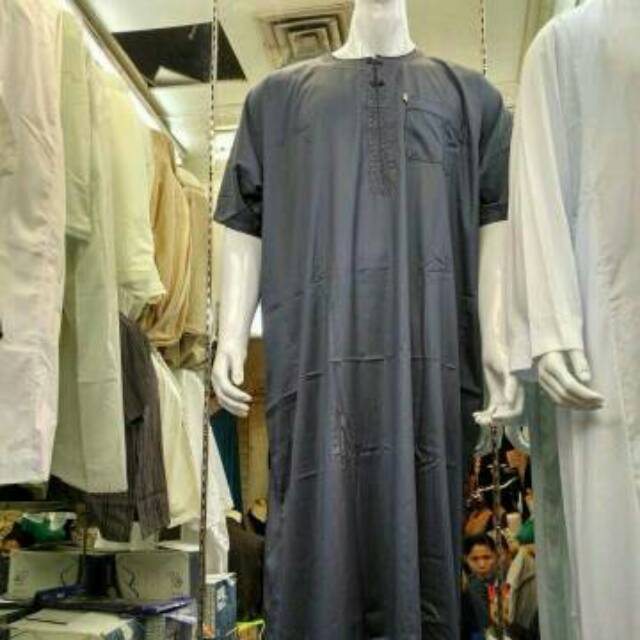 Jubah gamis laki ikhwan import Saudi merk "IKAF" (Lengan pendek ...