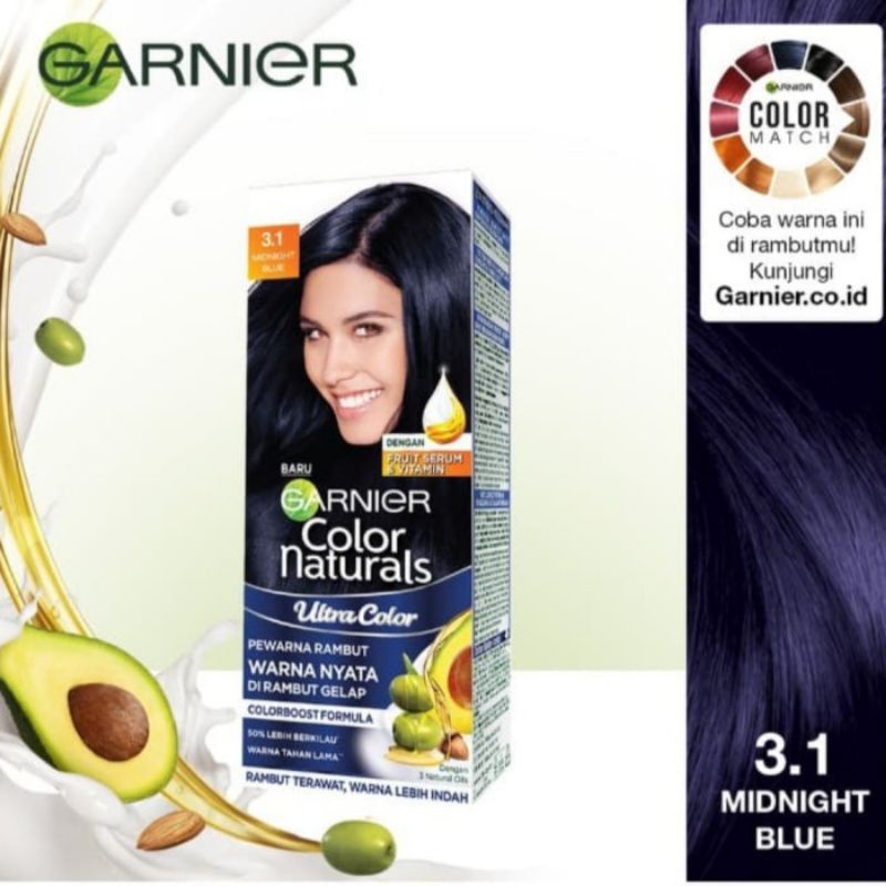 Jual Garnier Color Naturals Ultra Color Box 3.1 Midnight Blue - Pewarna ...