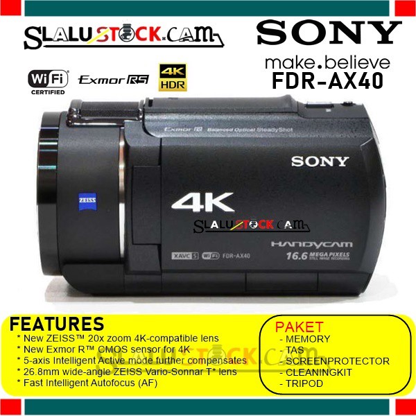 Jual Sony AX40 4K - Handycam Sony FDR-AX40 4K | Shopee Indonesia