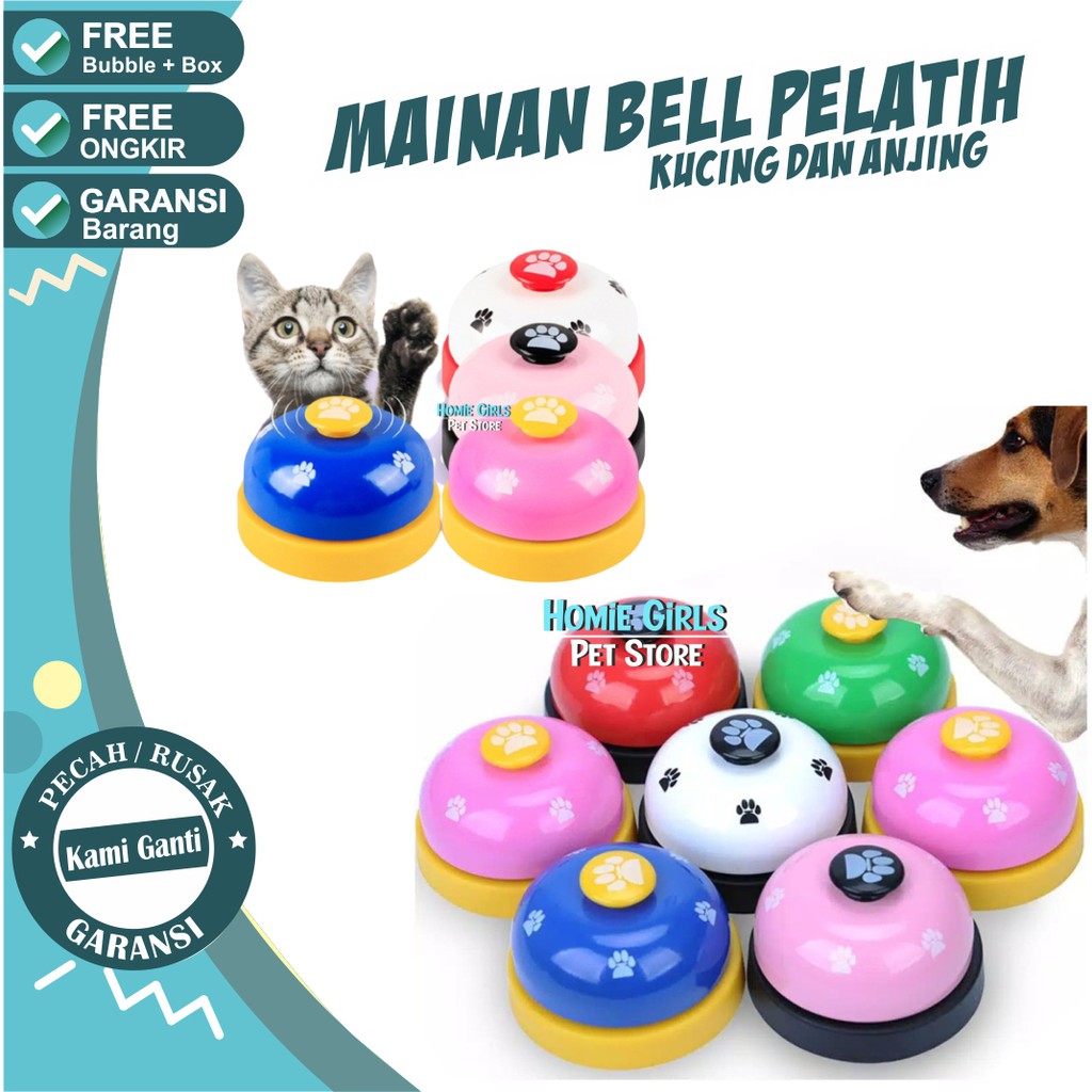 Jual Mainan Kucing Anjing / Pet Training Bell Kucing Anjing / Lonceng ...