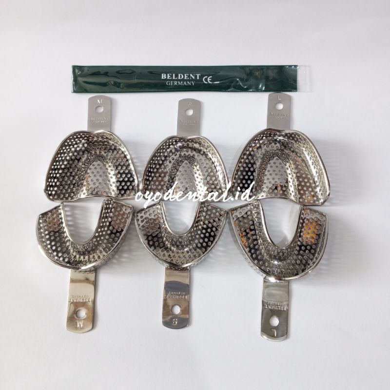 Jual Dental Sendok cetak gigi stainless steel / tray impression besi ...