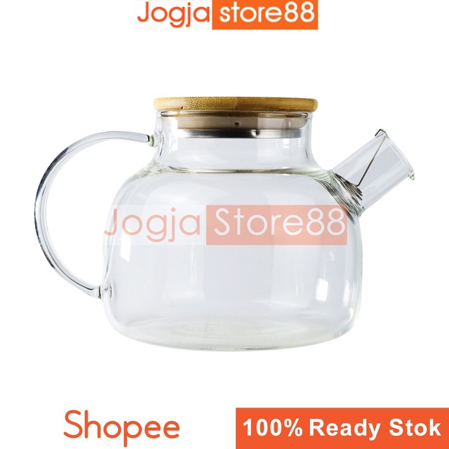 Jual Teko Pitcher Teh Chinese Teapot Maker Borosilicate Glass 1L ...
