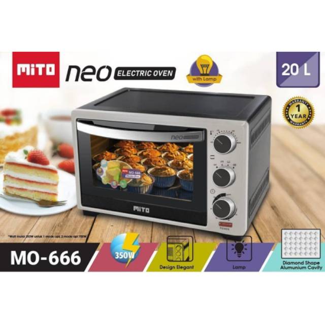 Jual Electric oven neo 20 l mito mo666 / oven murah | Shopee Indonesia