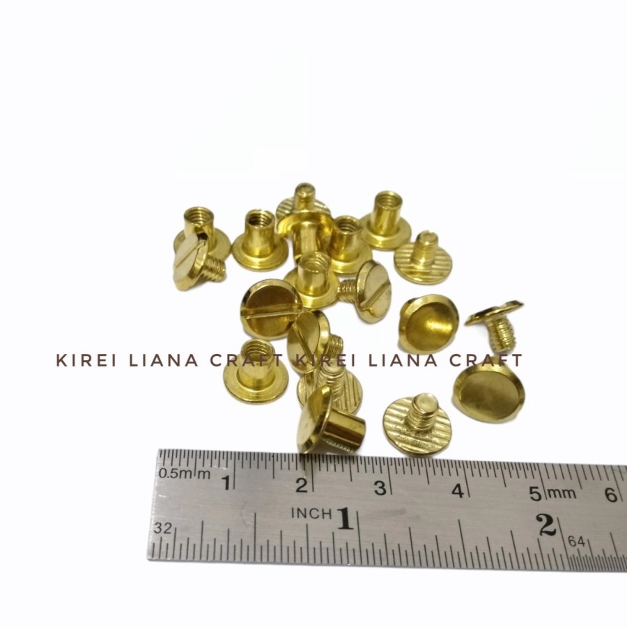 Jual Baut Skrup Screw Paku Rivet 6mm x10 mm GOLD - Baut Agenda | Shopee ...