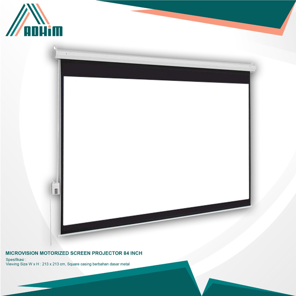 Jual MICROVISION MOTORIZED SCREEN PROJECTOR 84 INCH | Shopee Indonesia