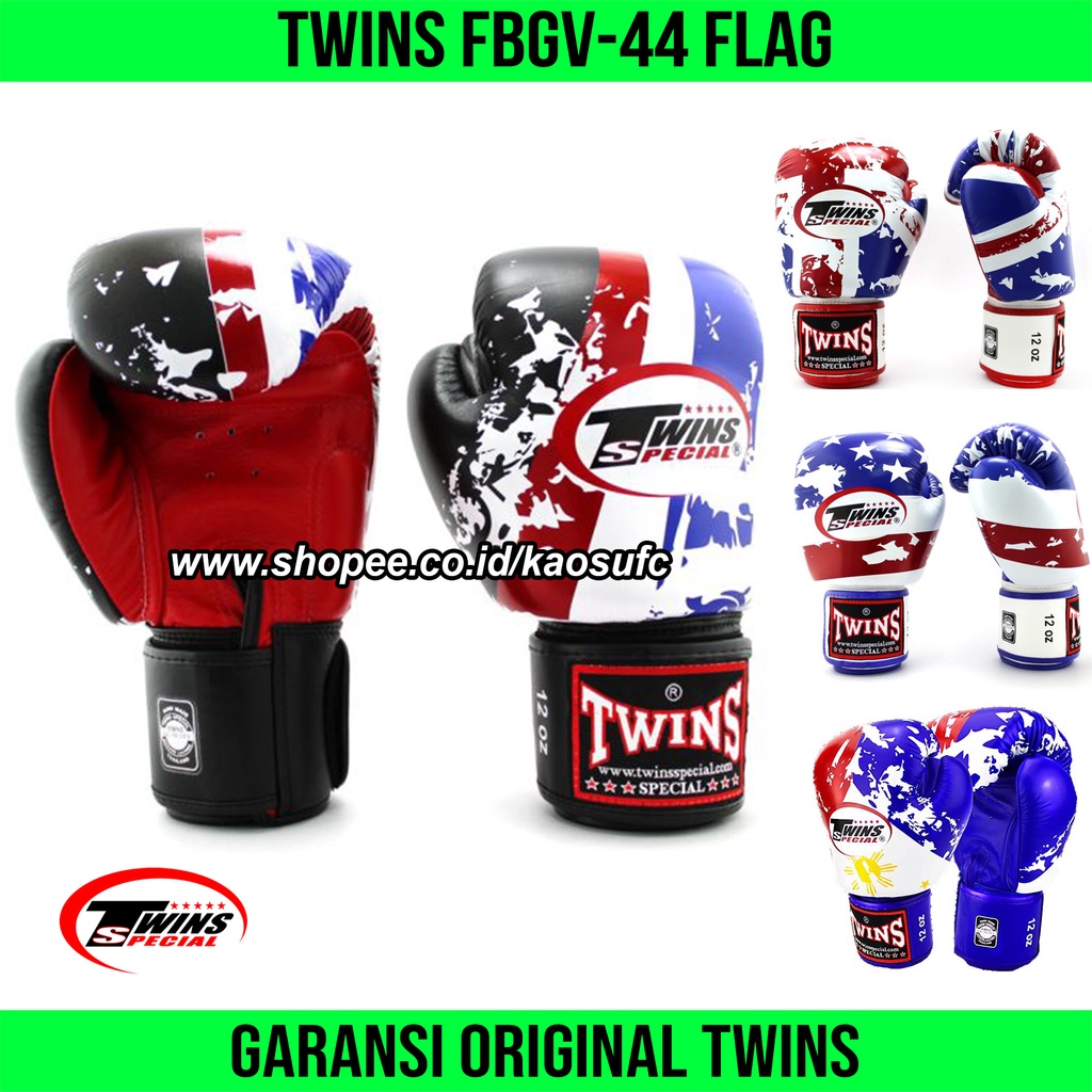 Jual Sarung Tinju Twins FBGV-44 FLAG, Gloves Twins, Gloves Muay Thai ...