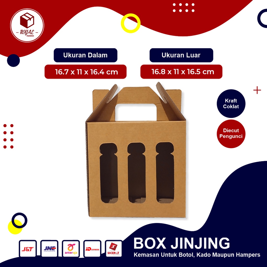 Jual Box ( 17 x 11 x 17 cm ) Jinjing botol 250 ml isi 6 B FLUTE ...