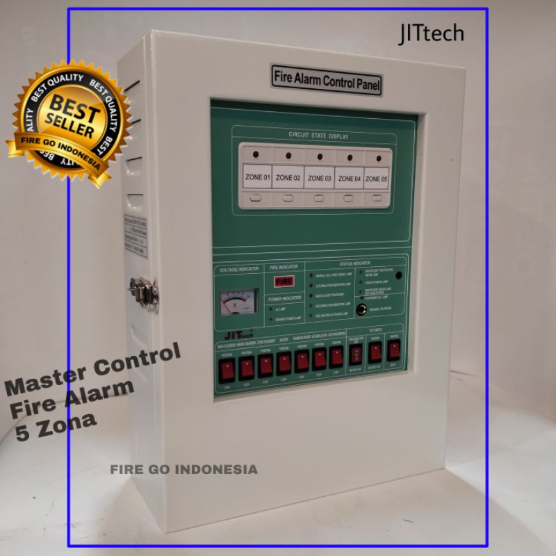 Jual Panel Alarm JITtech 5 Zona MCFA Master Control Fire Alarm Convensional System | Shopee ...