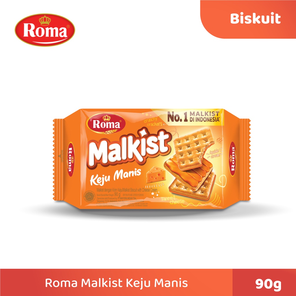 Jual Roma Malkist Keju Manis 90 Gram | Shopee Indonesia