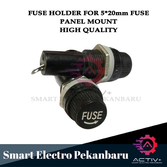 Jual FUSE HOLDER Rumah Sekring Panel Mount 5x20 Sekering Kaca Glass ...