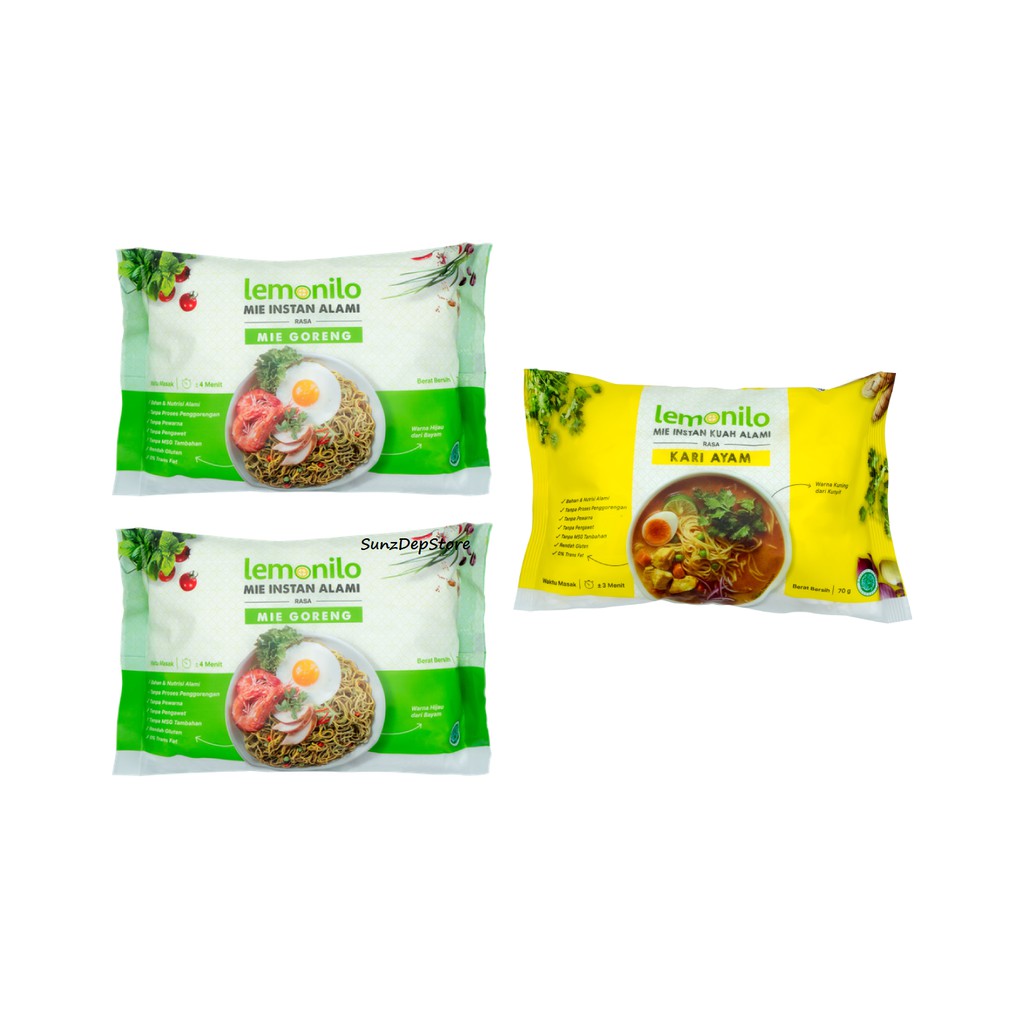 Jual Lemonilo Mie Instant Sehat Mie Organik Mie Sayur 70gr | Shopee ...