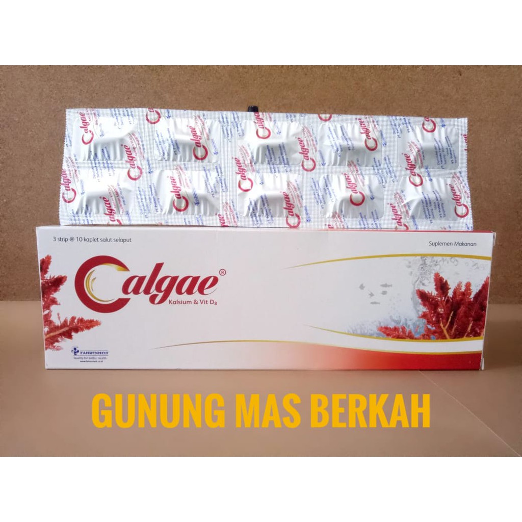 Jual Calgae Kaplet - Memenuhi kebutuhan kalsium dan vitamin D3 pada ...