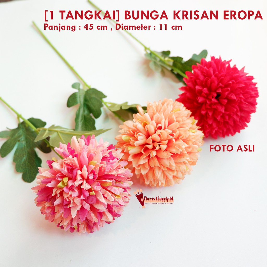 [1 Tangkai] Bunga Krisan Eropa Artificial by Florist Supply | Shopee ...