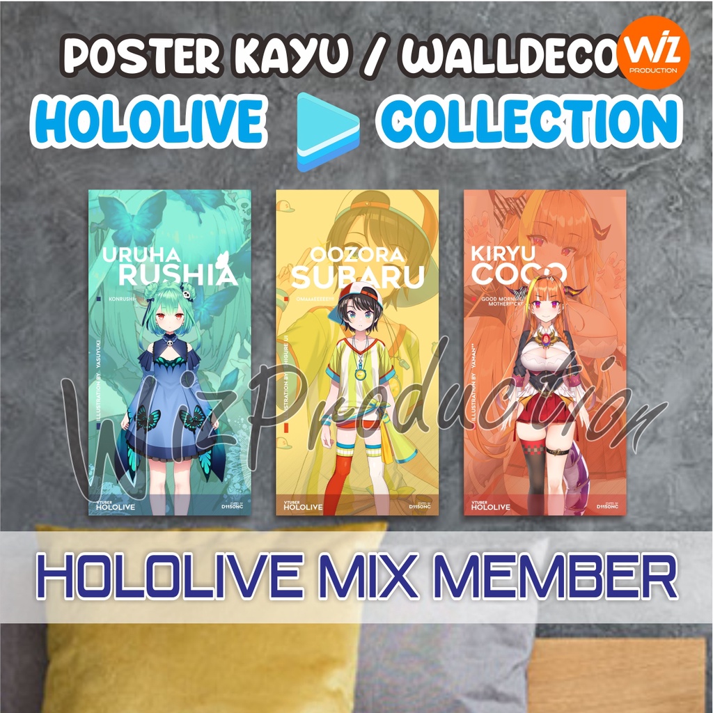 Jual POSTER HOLOLIVE - POSTER KAYU HOLOLIVE Indonesia|Shopee Indonesia