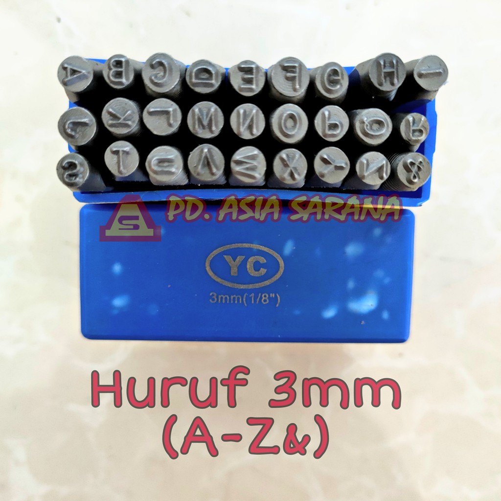 Jual [3mm] Mata Ketok Huruf Alphabet Set YC / Stamp Letter Punch A-Z ...
