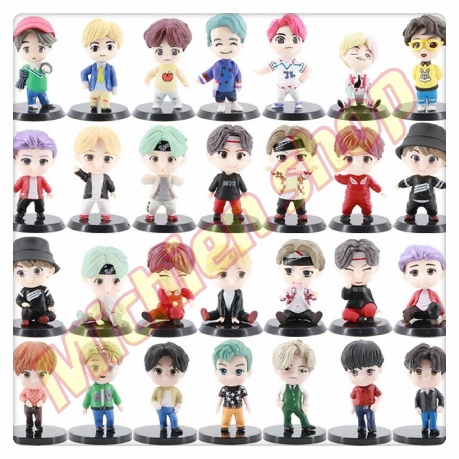 Jual BTS TINY TAN / FIGURE BTS MINI FIGURE /BTS KPOP PAJANGAN HIASAN ...