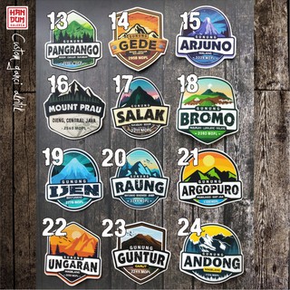 Jual STICKER GUNUNG INDONESIA VINYL+LAMINASI WATERPROOF STIKER GUNUNG ...