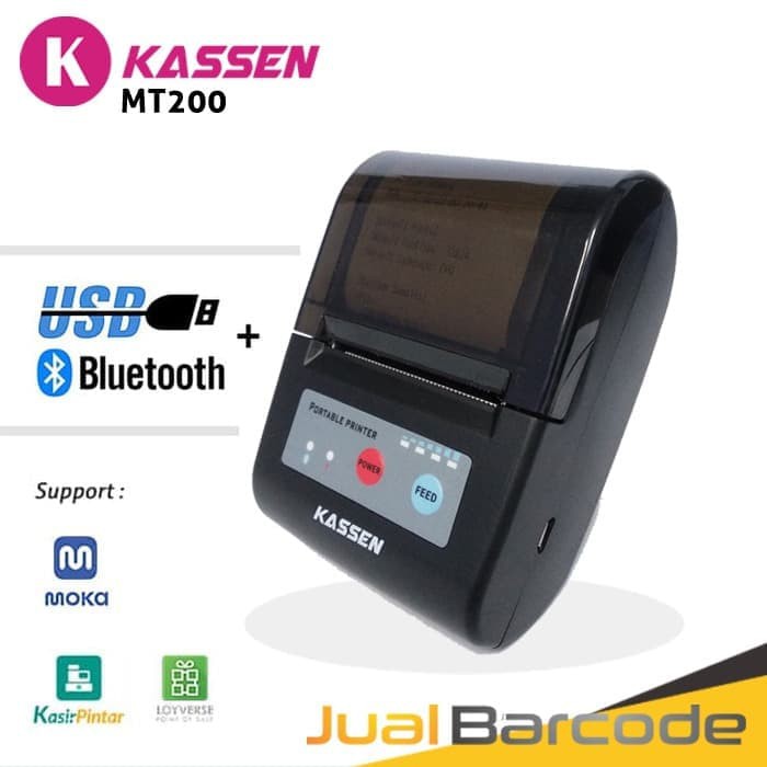 Jual MINI MOBILE PRINTER BLUETOOTH THERMAL KASSEN MT200 MOKA OLSERA POS GP-58130IIC (RPP02N ...
