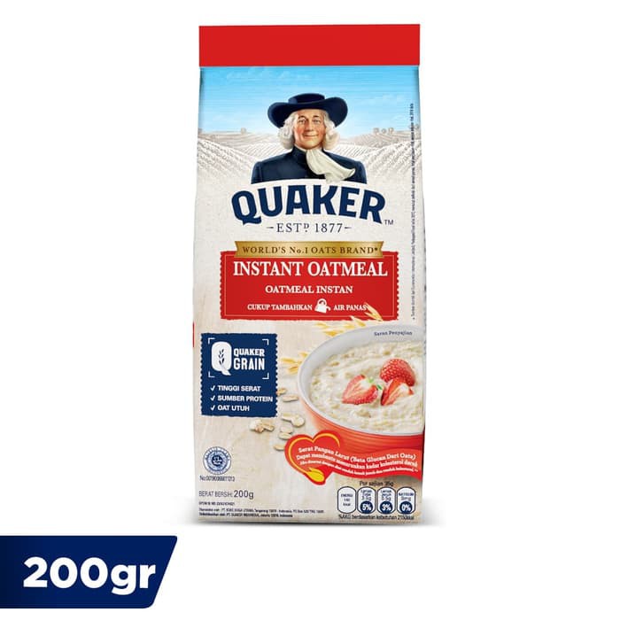 Jual QUAKER INSTANT OATMEAL SMALL PACK 200GR | Shopee Indonesia