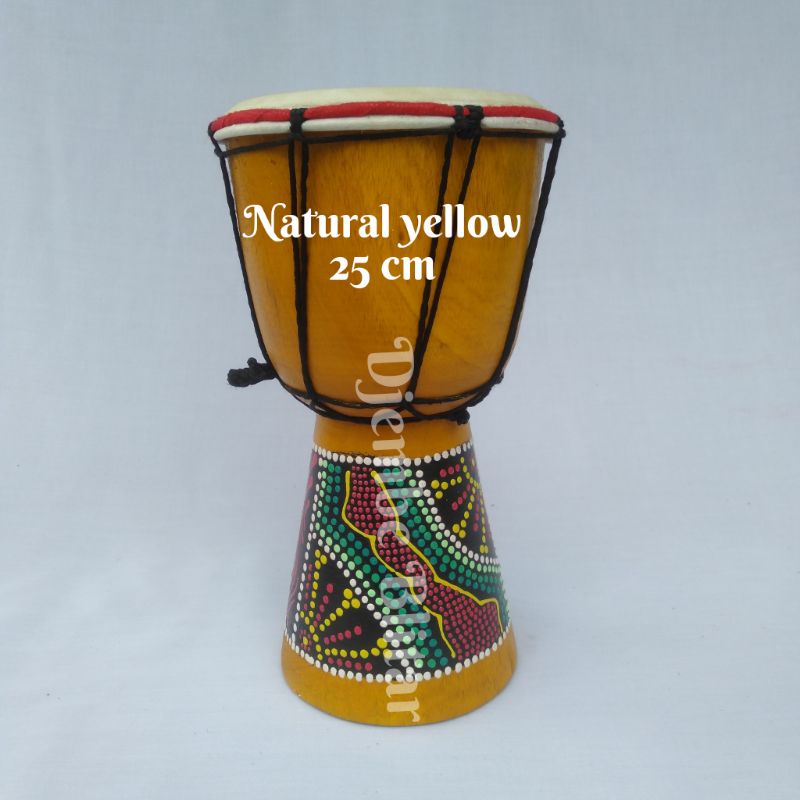 Jual Alat Musik Tradisional Natural Yellow 25 cm Kendang Jimbe Djimbe ...