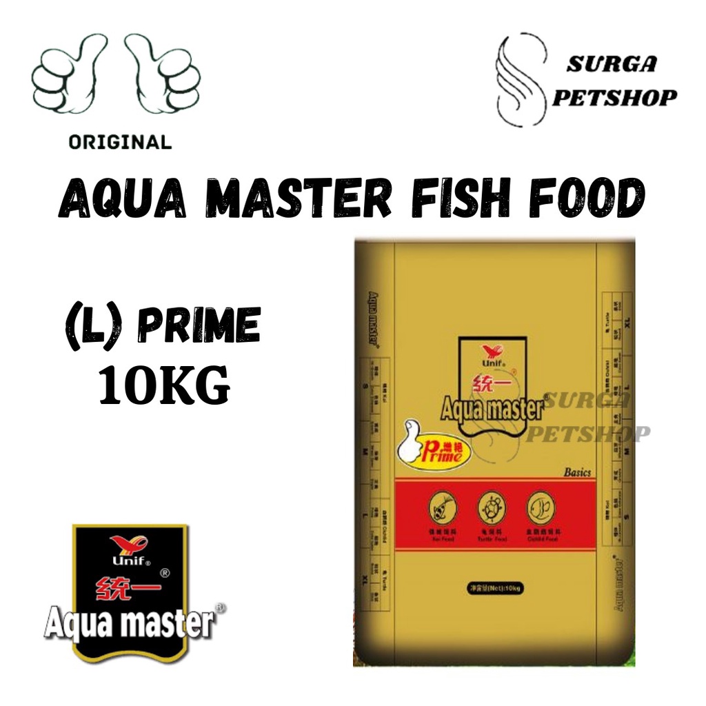 Jual AQUA MASTER FISH FOOD PRIME Size M Netto 10KG Makanan Ikan Hias ...