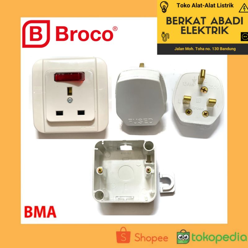 Jual STOP KONTAK AC / WATERHEATER OB GALLEO BROCO (SET) | Shopee Indonesia