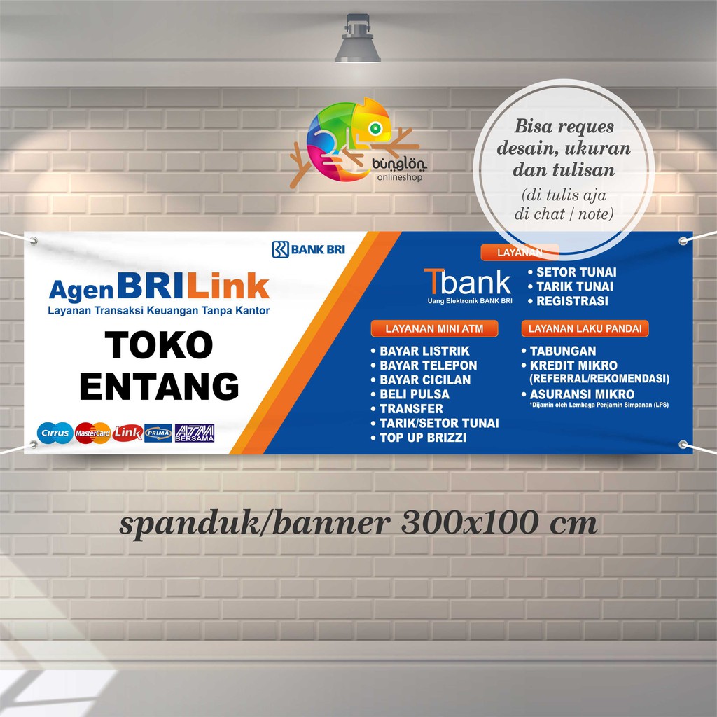 Jual Spanduk, Banner Agen BRI Ukuran Besar Indonesia|Shopee Indonesia