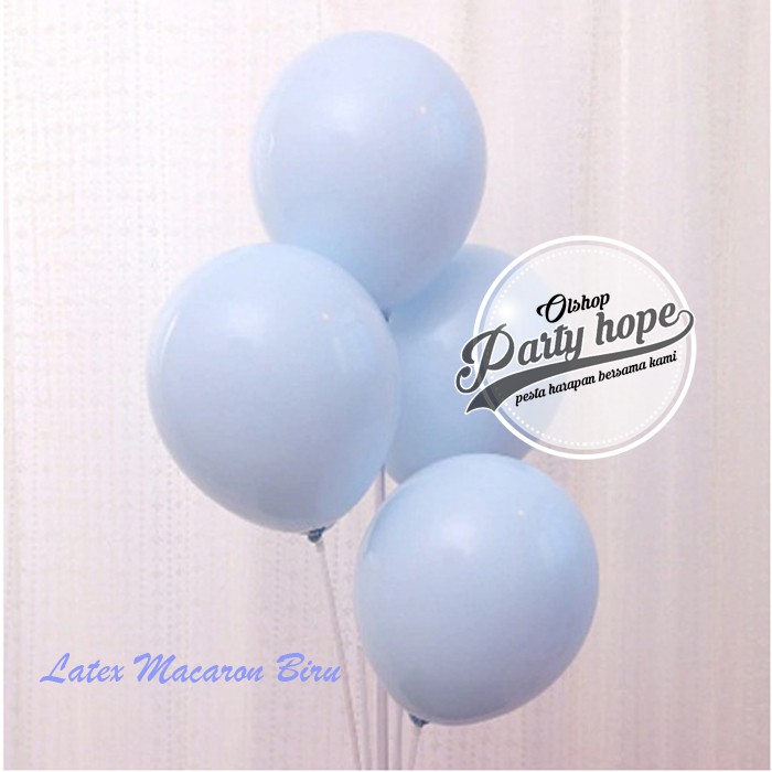 Jual Balon macaron Biru / Balon pastel Macaron / Balon pastel Biru ...