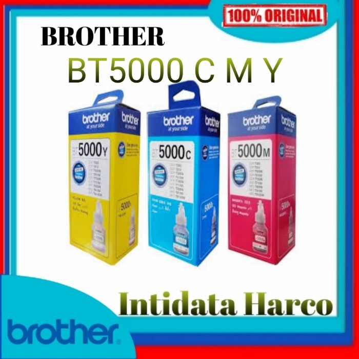 Jual BROTHER TINTA BT5000 CYAN MAGENTA YELLOW / BT 5000 C M Y ORIGINAL ...