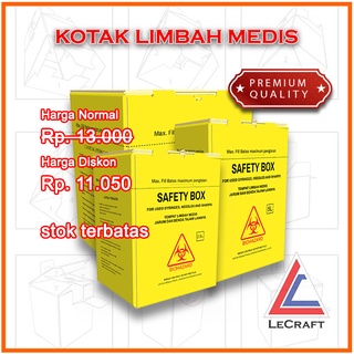 Jual Safety box medis Vol 5 liter duplex glossy lengkap | tempat sampah ...