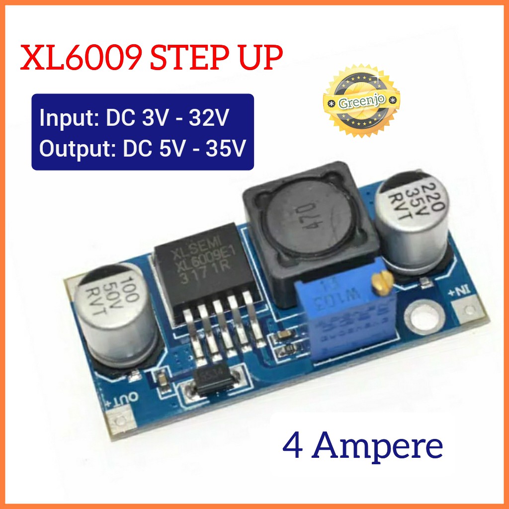 Jual XL6009 Step Up Penaik Tegangan DC - DC Adjustable Module Boost Ultra Compact Input 3.5 ...
