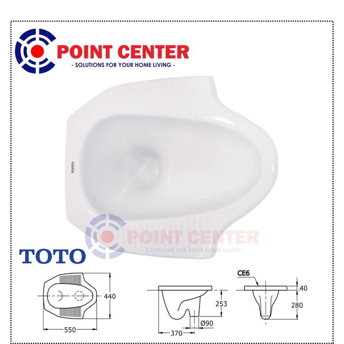 Jual TERBAIK TOTO CE6 KLOSET JONGKOK / SINGLE BOWL TOILET / KLOSET TOTO ...