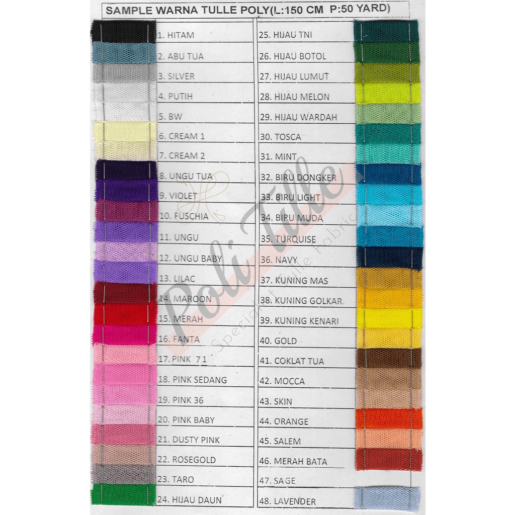 Jual (HARGA PER 1 METER) kain tille poly polos - tille halus - tile ...