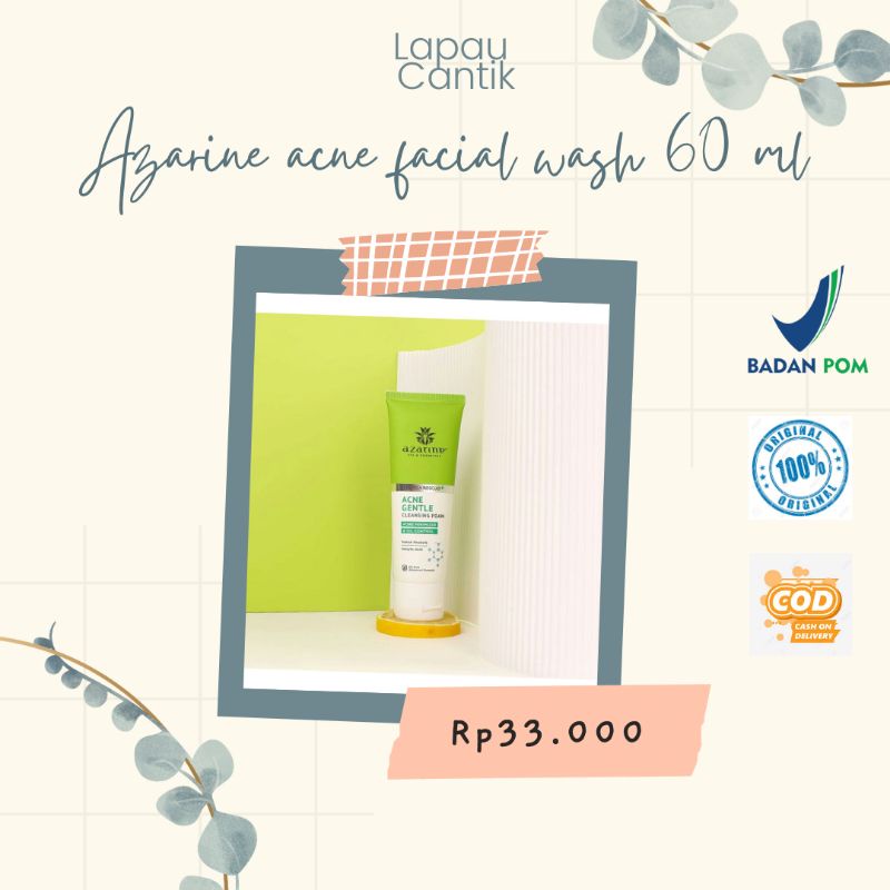 Jual Azarine Acne Cleansing Foam/Azarine Acne Gentle Facial Foam 60 ml ...