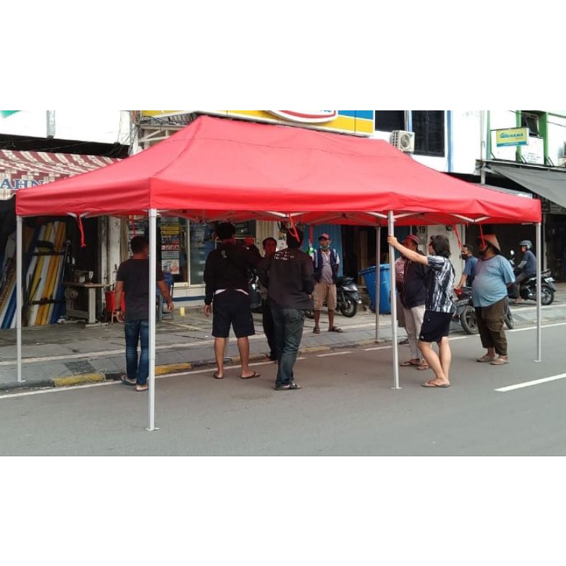 Jual Tenda lipat ukuran 3x6 super premium ket besi 1,4 | Shopee Indonesia