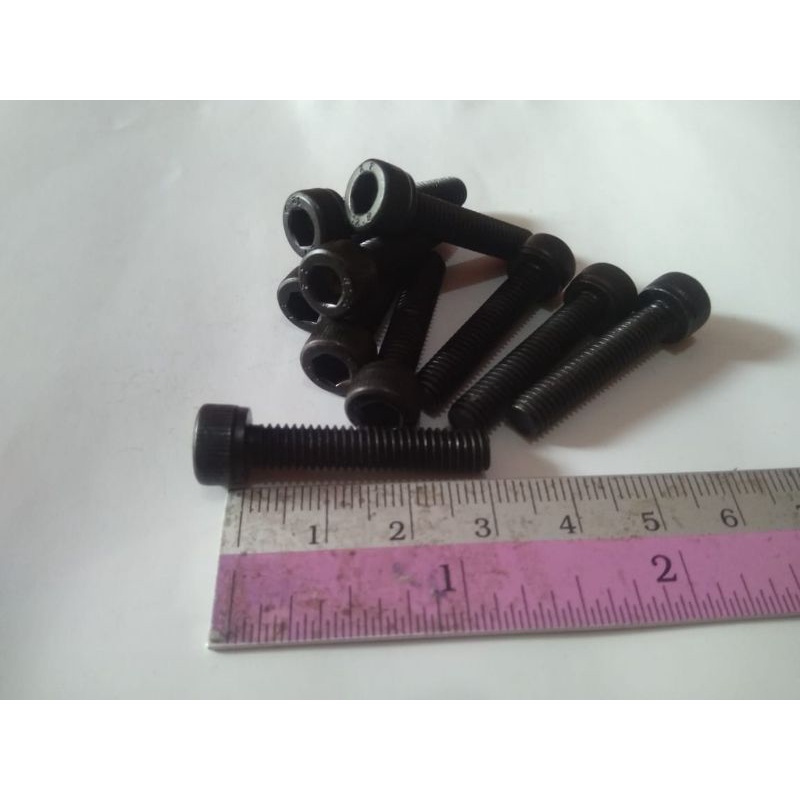 Jual Baut L Baja Hitam diameter m6 x 30 atau Baut 10 panjang 3cm | Shopee Indonesia