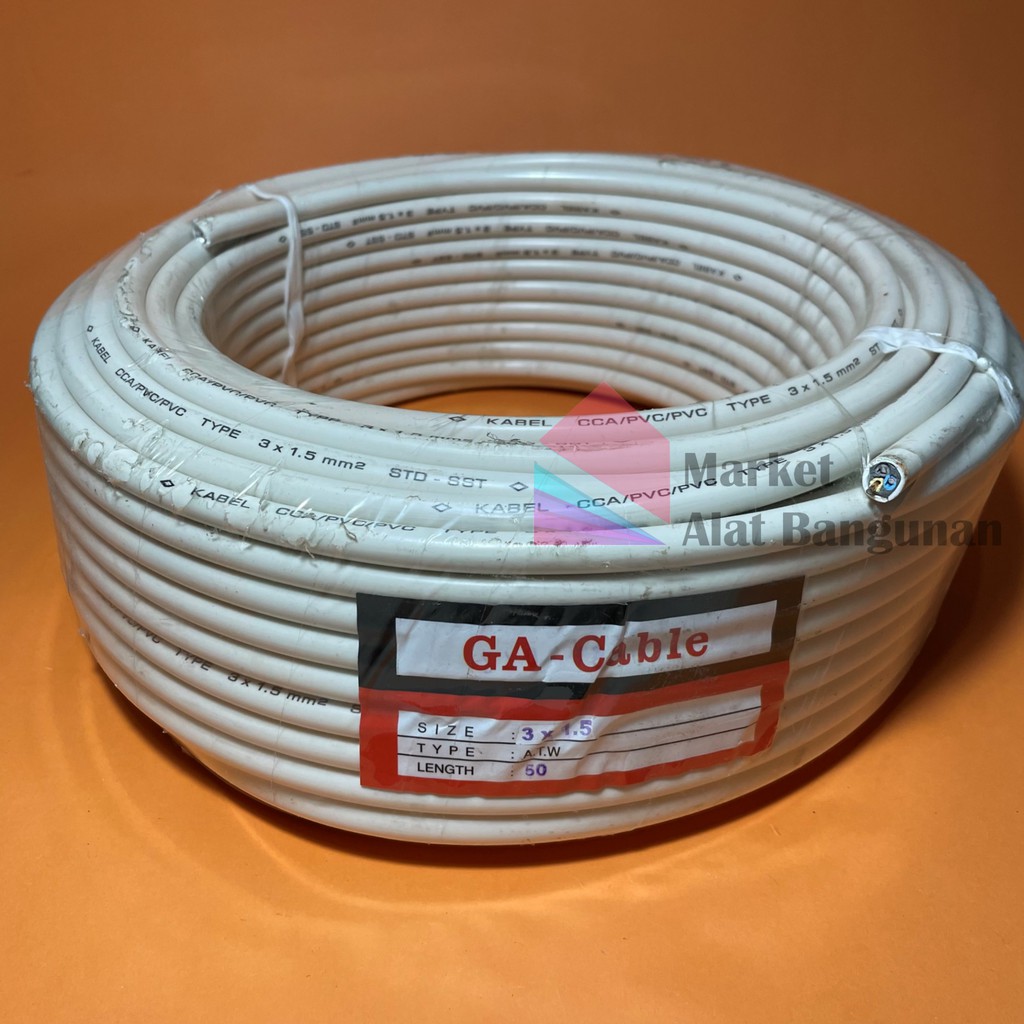 Jual Kabel NYM Tembaga 3 x 1,5 MM 50 Meter GA / Kabel Listrik 3 x 1 1/2 ...