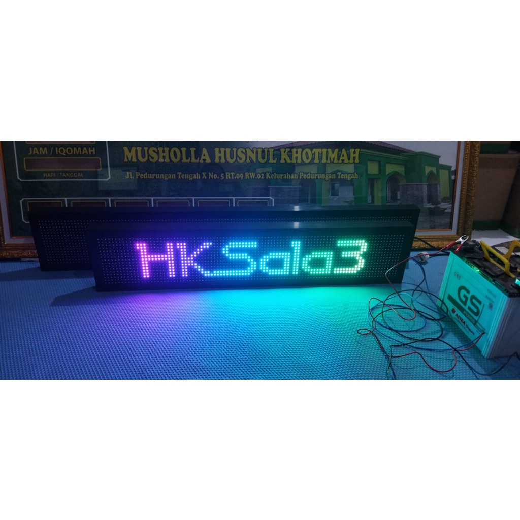 Jual Running Text Mobil Bus Truk Full Colour 20x100cm Wifi Outdoor ...