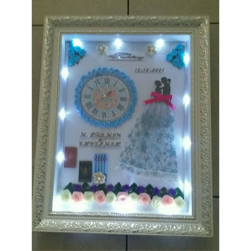 Jual READY MAHAR NIKAH MURAH/JUAL BINGKAI MAHAR SILUET PENGANTIN SIMPLE ...