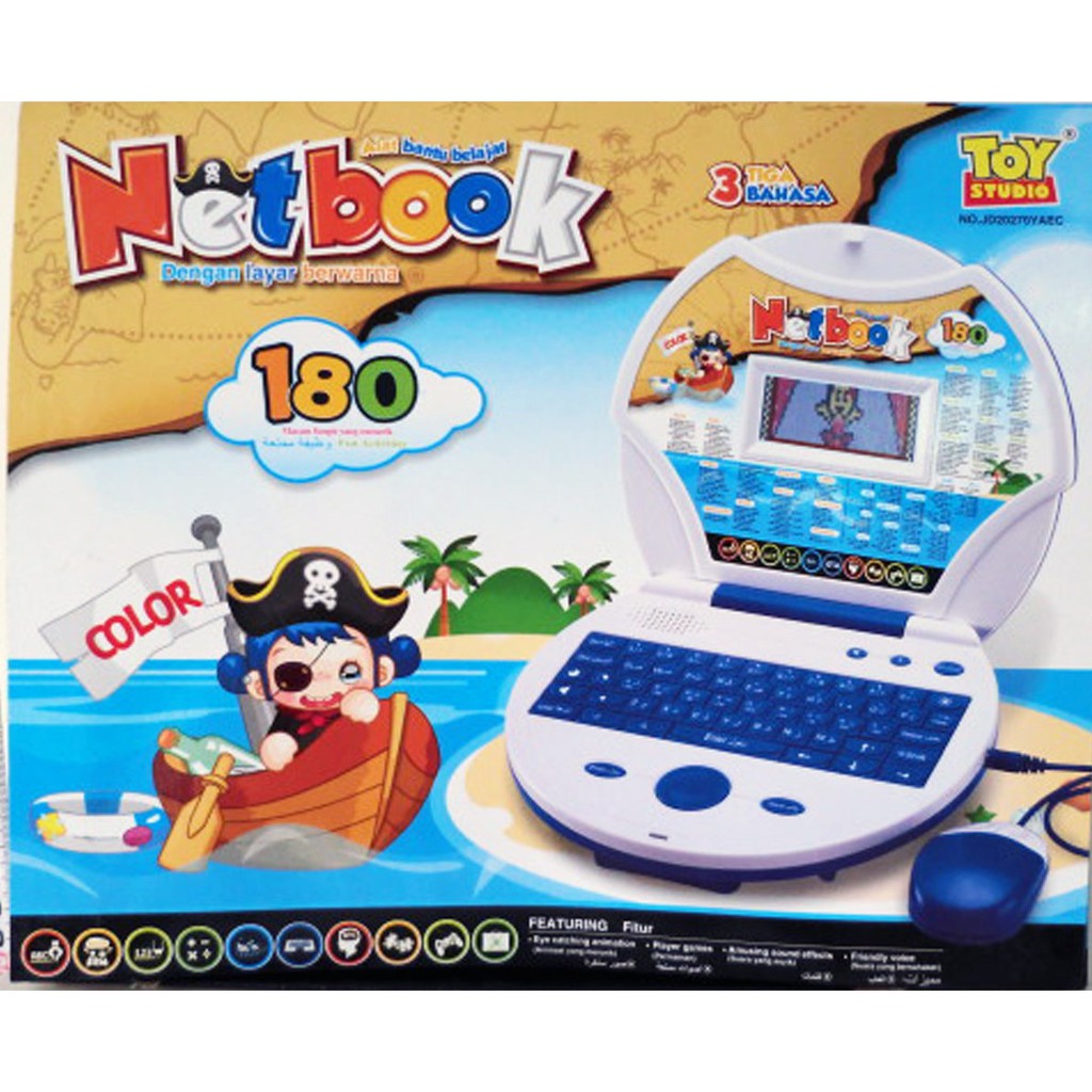 Jual Laptop Mainan Edukasi 180 Function + 3 Bahasa S0030-20270 | Shopee ...