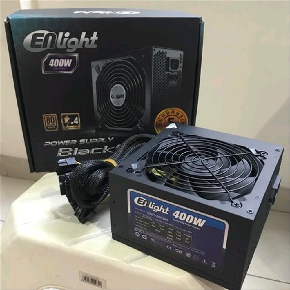 Jual Enlight Black Silver PSU 400W 80+ Bronze | Shopee Indonesia