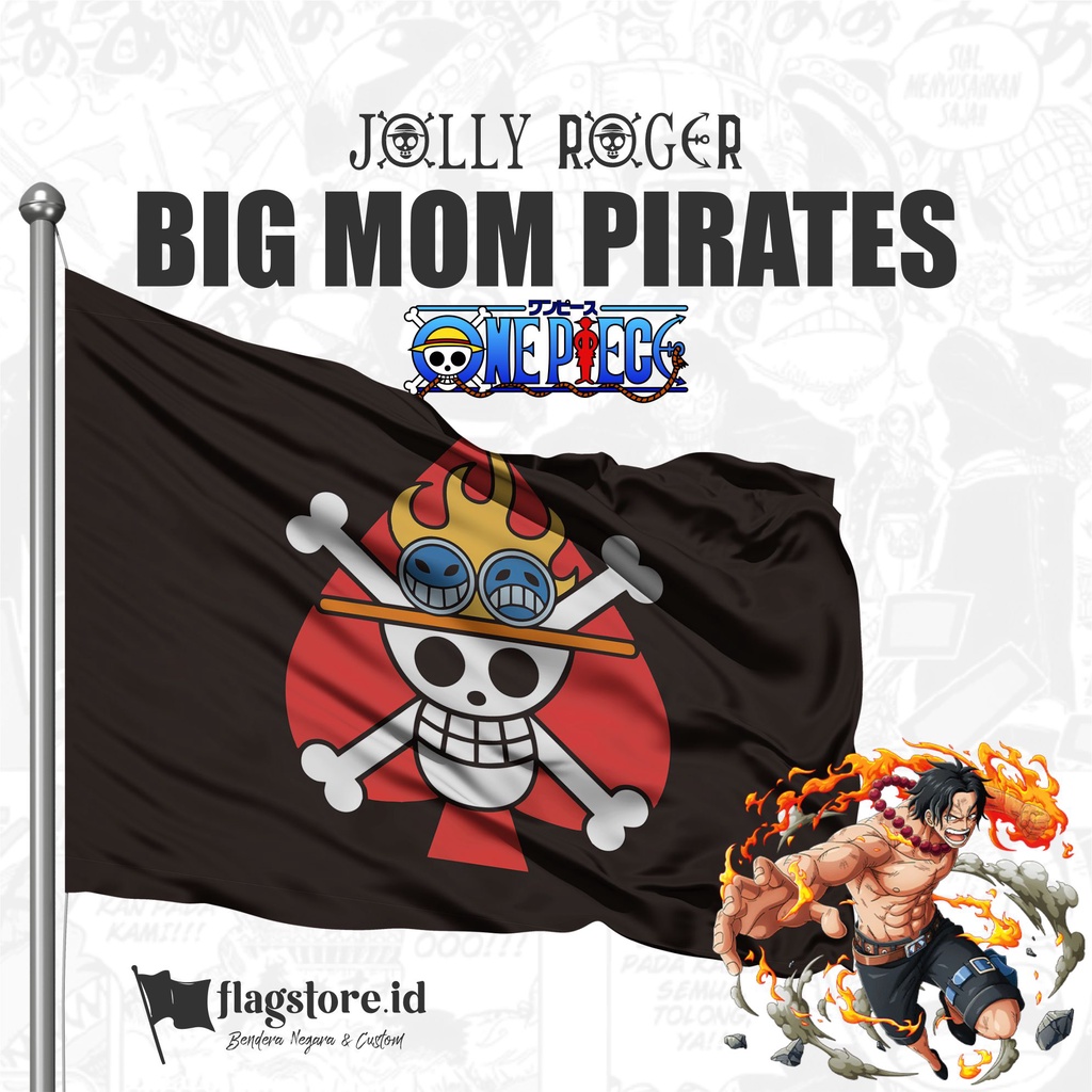 Jual Flagstore.id - BENDERA SPADE PIRATES | BAJAK LAUT PORTGAS D ACE ...